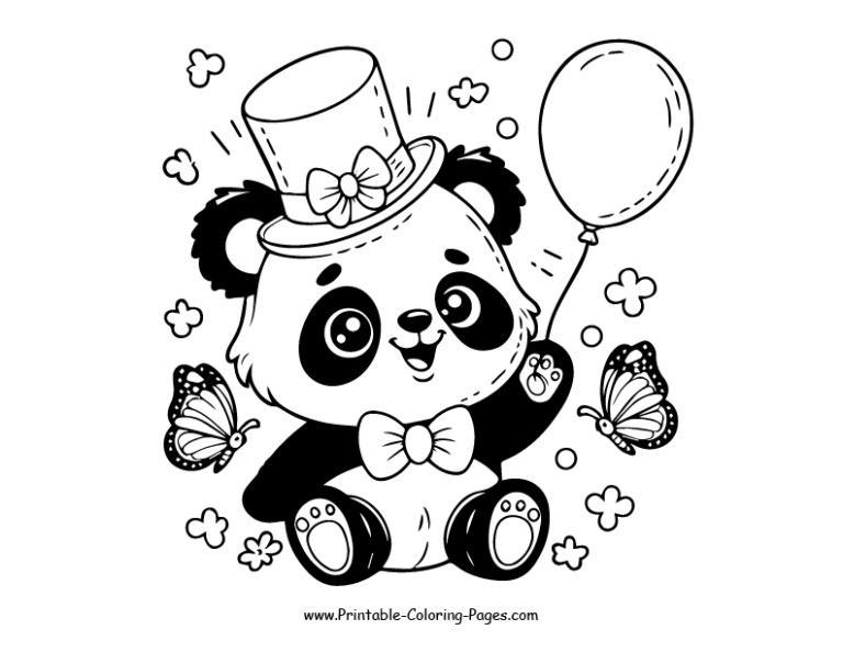 30 Giant Panda Printable Coloring Pages: A Monochrome Wonderland Of ...