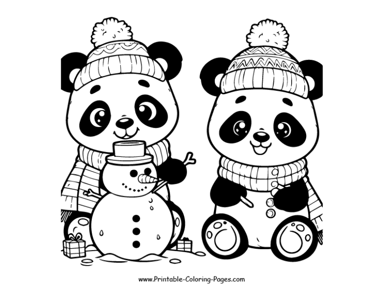 30 Giant Panda Printable Coloring Pages: A Monochrome Wonderland Of ...