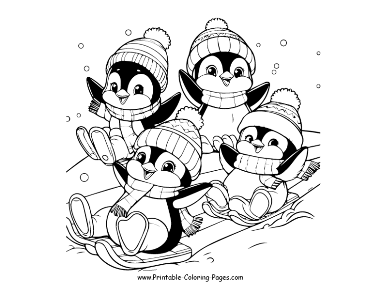 Printable Penguin Coloring Pages- 30 PDF - Unlock Your Creative Journey ...