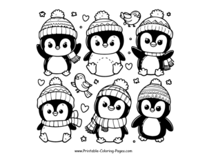 Printable Penguin Coloring Pages- 30 PDF - Unlock Your Creative Journey ...