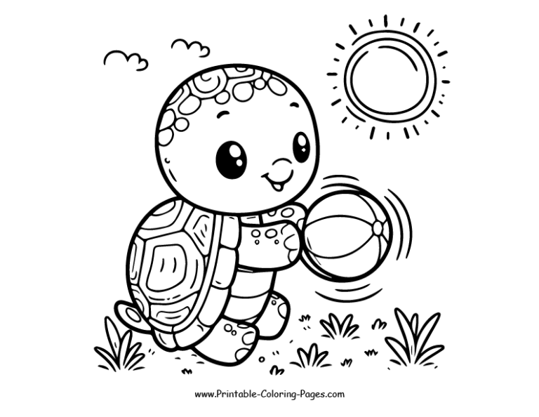 20 Free Turtle Printable Coloring Pages (PDF) – Fun Designs For Kids ...
