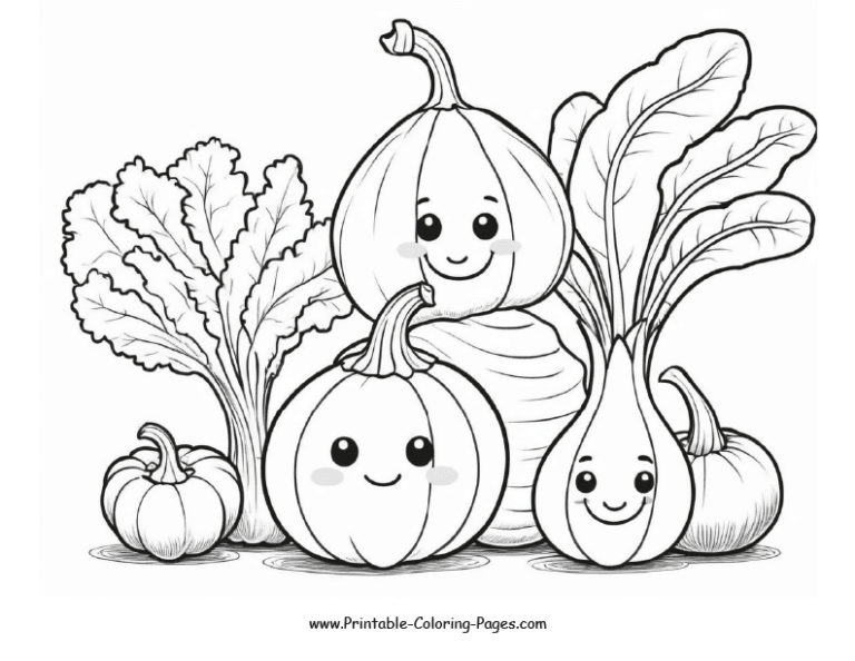 Exploring The World Of Vegetable Coloring Pages: Nurturing Creativity ...