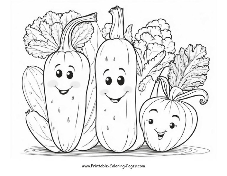 Exploring The World Of Vegetable Coloring Pages: Nurturing Creativity ...