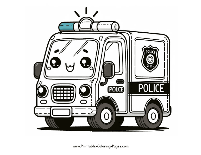 20 Thrilling Police Car Printable Coloring Pages: Sparking Creativity ...