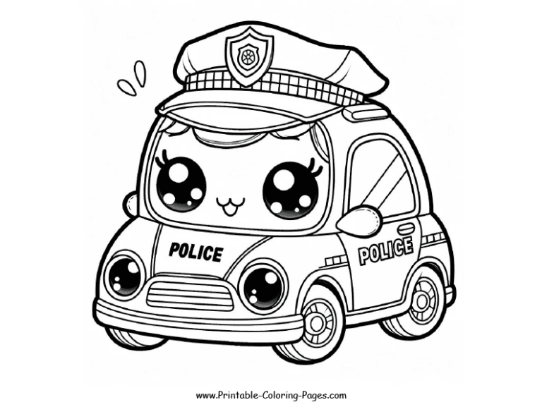 20 Thrilling Police Car Printable Coloring Pages: Sparking Creativity ...
