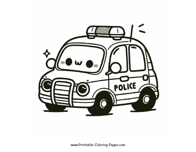 20 Thrilling Police Car Printable Coloring Pages: Sparking Creativity ...