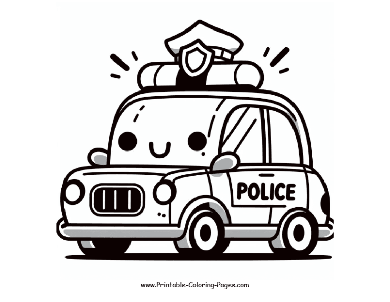 20 Thrilling Police Car Printable Coloring Pages: Sparking Creativity ...