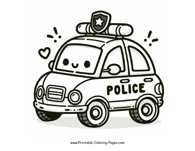 20 Thrilling Police Car Printable Coloring Pages: Sparking Creativity ...