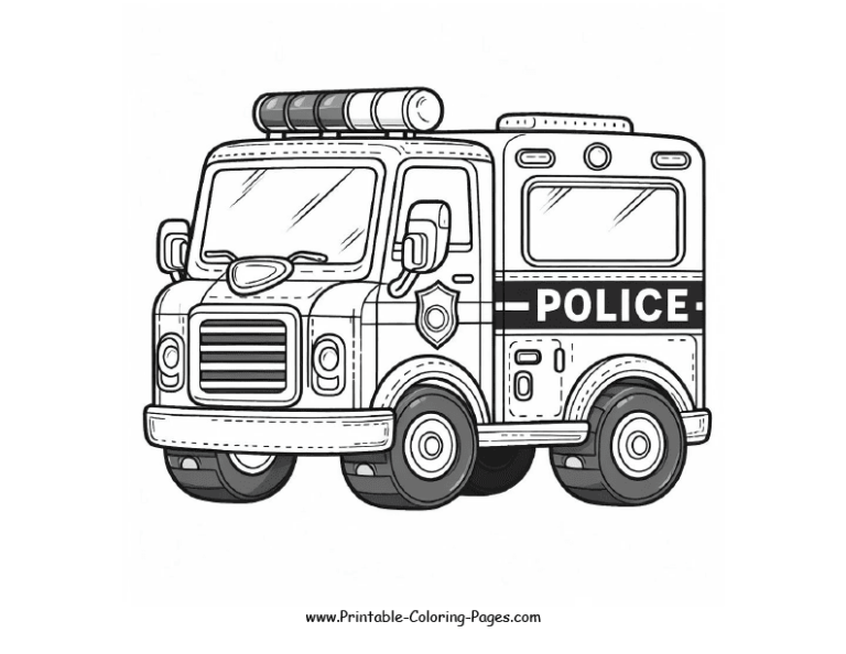 20 Thrilling Police Car Printable Coloring Pages: Sparking Creativity ...