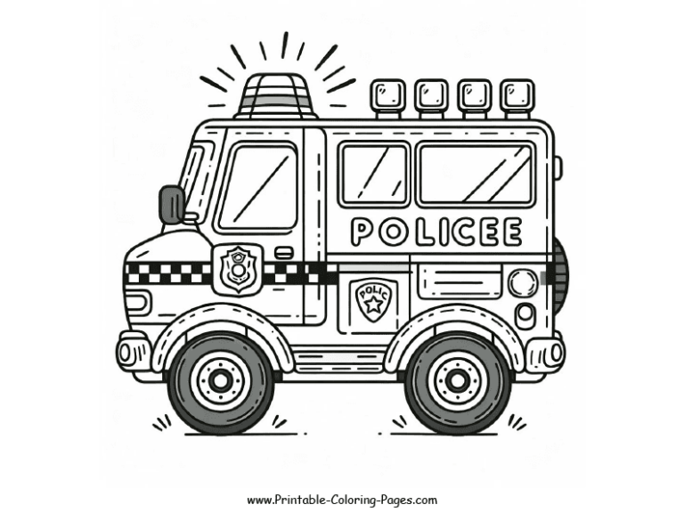 20 Thrilling Police Car Printable Coloring Pages: Sparking Creativity ...