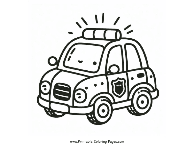 20 Thrilling Police Car Printable Coloring Pages: Sparking Creativity ...