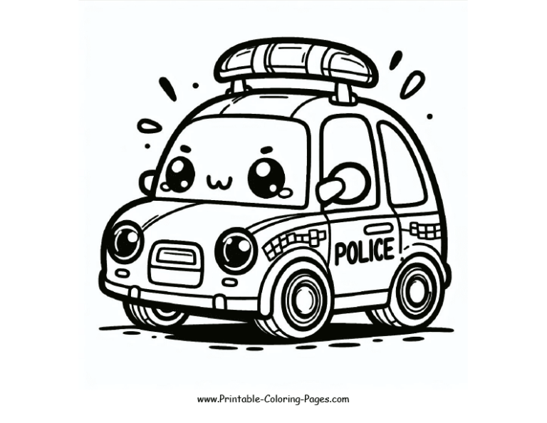 20 Thrilling Police Car Printable Coloring Pages: Sparking Creativity ...