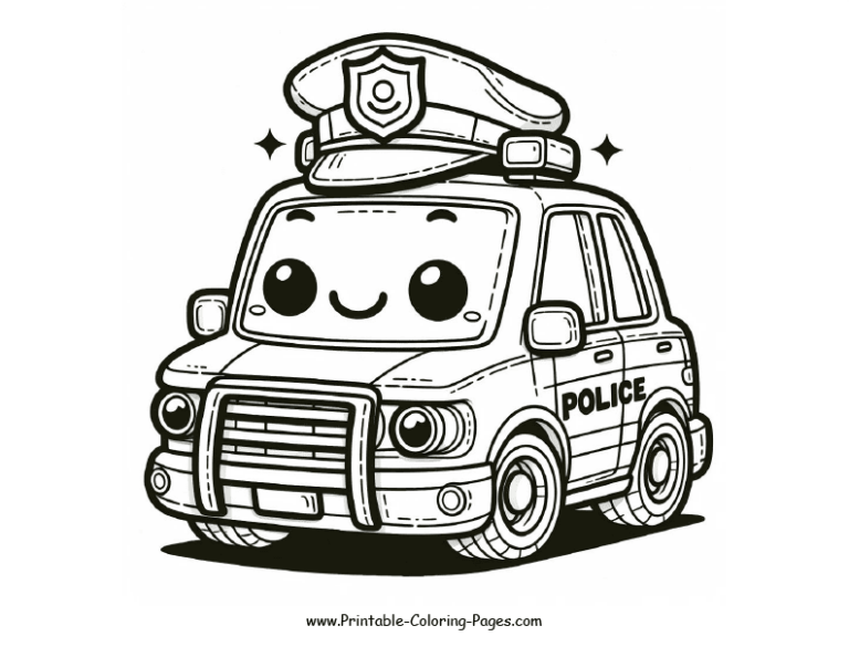 20 Thrilling Police Car Printable Coloring Pages: Sparking Creativity ...