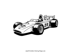 Blast Your Happiness With 20 Printable Race Car Coloring Pages!