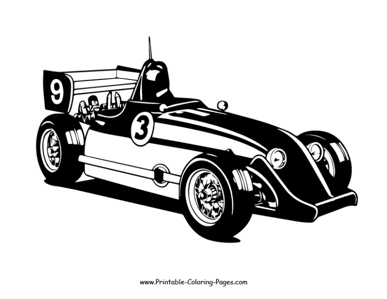 Blast Your Happiness With 20 Printable Race Car Coloring Pages!