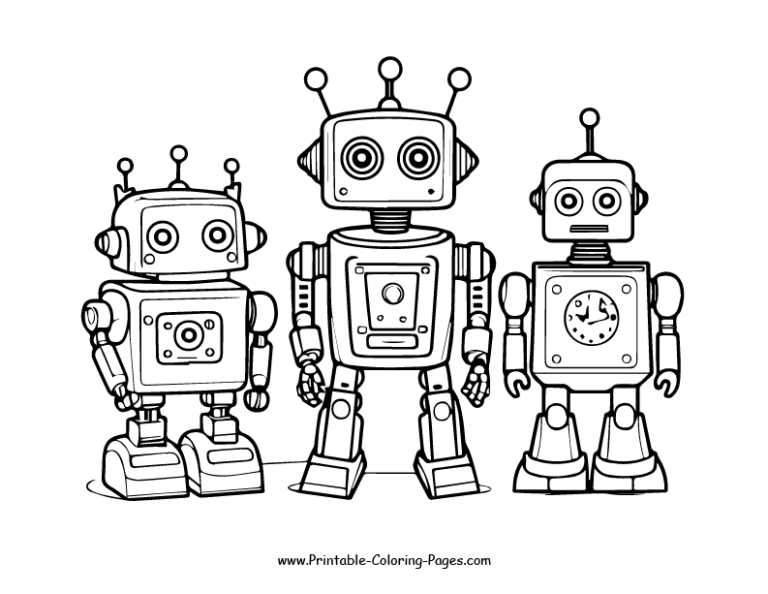 20 Free Robots Coloring Pages PDF: Unleash Your Creativity With Fun ...