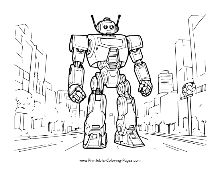 20 Free Robots Coloring Pages PDF: Unleash Your Creativity With Fun ...