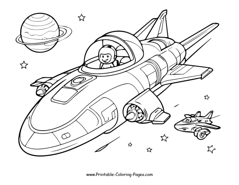 Blast Off Into Creativity With Spaceship Coloring Pages! (Free PDF) 30 PDFs