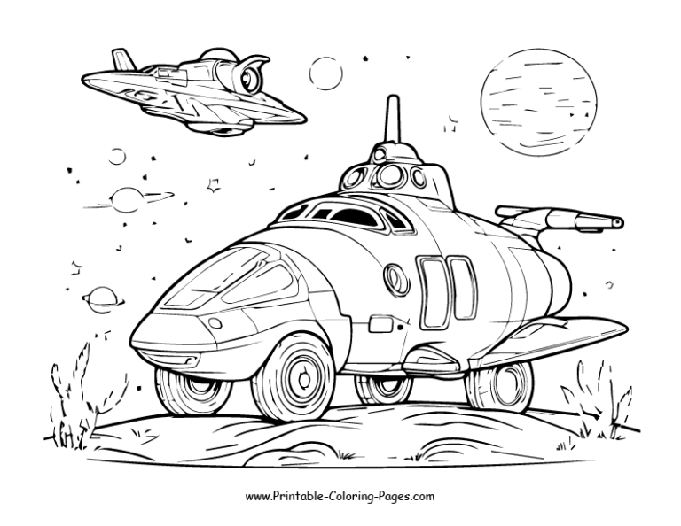 Blast Off Into Creativity With Spaceship Coloring Pages! (Free PDF) 30 PDFs