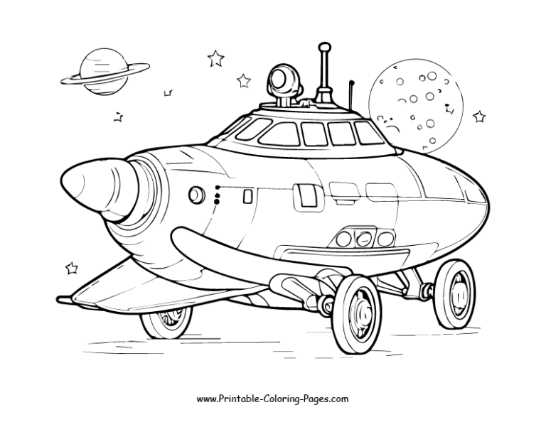 Blast Off Into Creativity With Spaceship Coloring Pages! (Free PDF) 30 PDFs