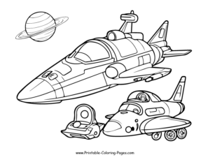 Blast Off Into Creativity With Spaceship Coloring Pages! (Free PDF) 30 PDFs