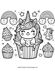 Cupcake Coloring Pages: Fun And Creative Activities For Kids (30 PDF)