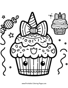 Cupcake Coloring Pages: Fun And Creative Activities For Kids (30 PDF)