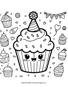 Cupcake Coloring Pages: Fun And Creative Activities For Kids (30 PDF)