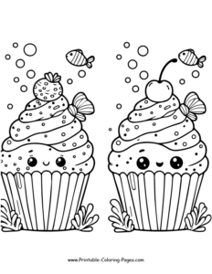 Cupcake Coloring Pages: Fun And Creative Activities For Kids (30 PDF)