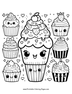 Cupcake Coloring Pages: Fun And Creative Activities For Kids (30 PDF)