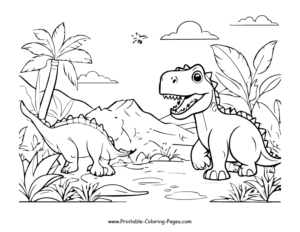Amazing Dinosaur Coloring Pages : Explore The Jurassic World Of ...