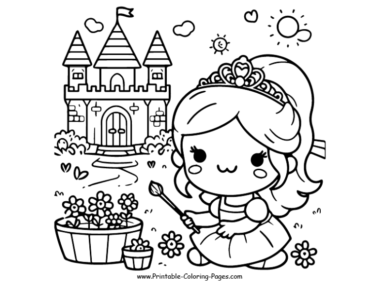 Princess Coloring Pages Magical 20 PDF