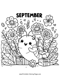 Free Printable September Coloring Pages Free 30 PDF