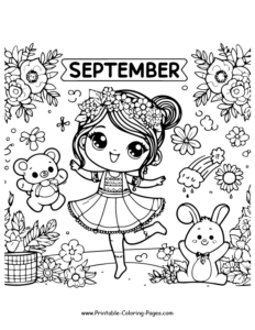Free Printable September Coloring Pages Free 30 PDF