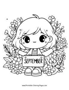 Free Printable September Coloring Pages Free 30 PDF