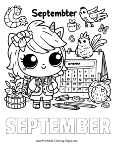 Free Printable September Coloring Pages Free 30 PDF