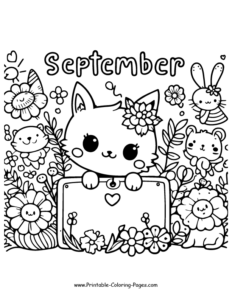 Free Printable September Coloring Pages Free 30 PDF