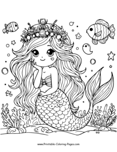 Mermaid Coloring Pages The Magical Creature