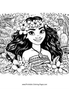 Free Printable Moana Coloring Pages (30 A4 -PDF)