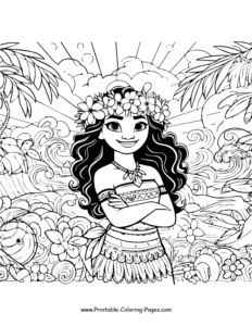 Free Printable Moana Coloring Pages (30 A4 -PDF)