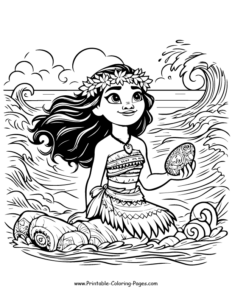 Free Printable Moana Coloring Pages (30 A4 -PDF)